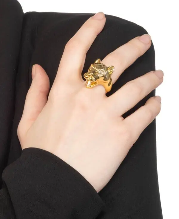 Alexis Bittar Panther Visage Ring - Gold