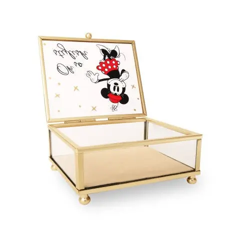 Disney Minnie Mouse Glass Jewelry Box