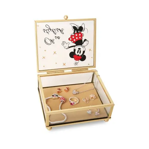 Disney Minnie Mouse Glass Jewelry Box