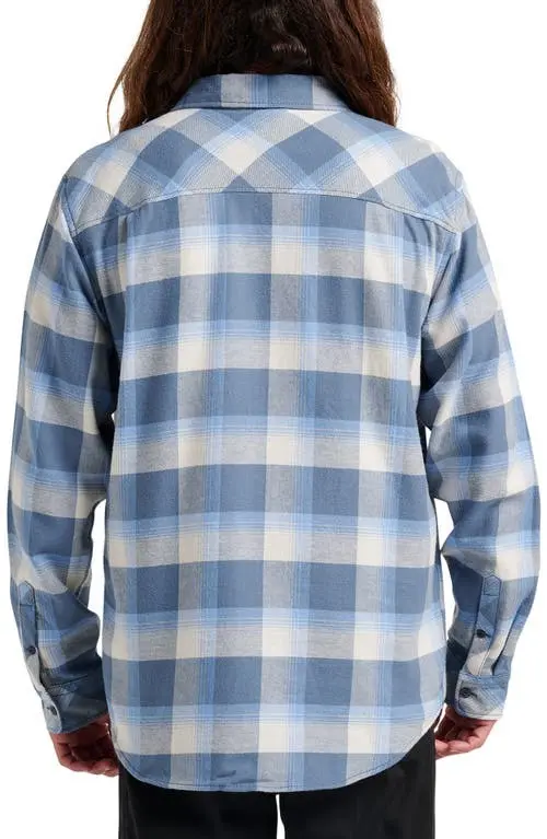 Quiksilver Penmar Check Cotton Flannel Button-up Shirt - China Blue
