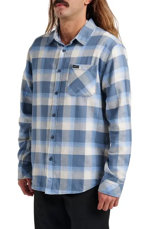 Quiksilver Penmar Check Cotton Flannel Button-up Shirt - China Blue