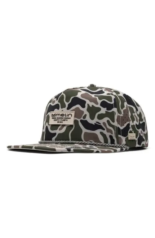 MELIN Hydro Coronado Brick Camo Snapback Hat - Duck Camo