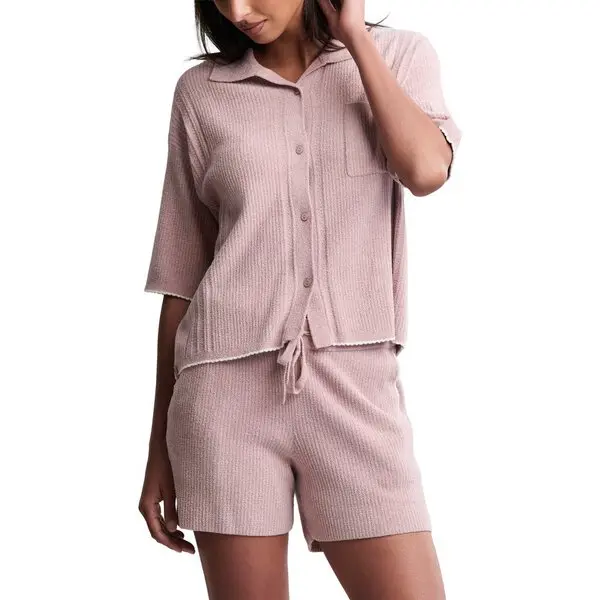 Barefoot Dreams Cozychic® Ultra Lite® Rib Pajamas - Teaberry