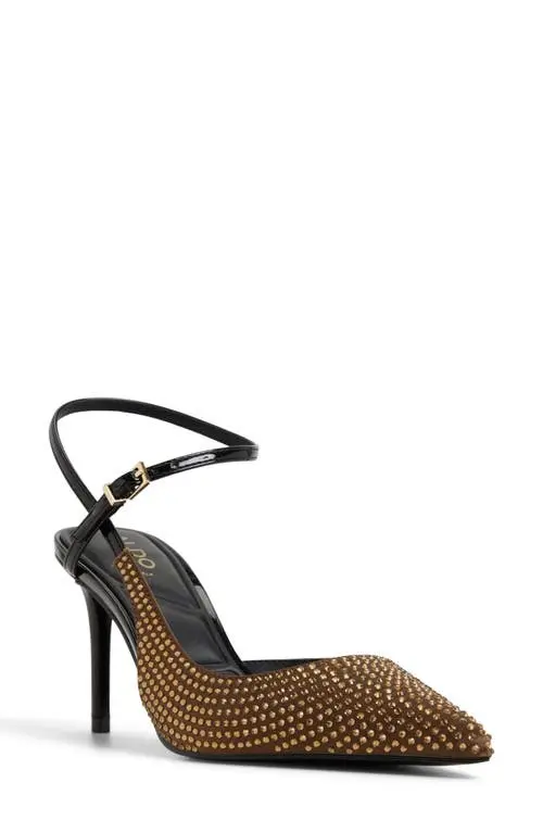 Aldo Kymmberly Ankle Strap Pointed Toe Pump - Brown Multi