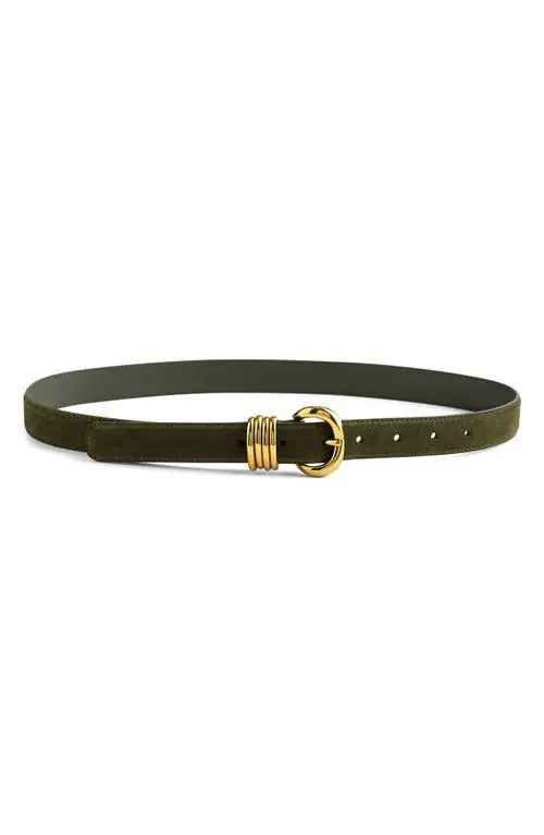 Madewell Metal Keeper Suede Belt - Loden