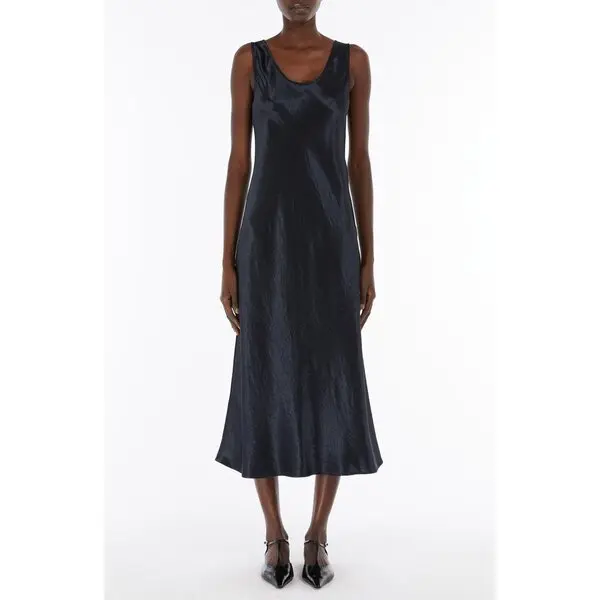 Mm By Max Mara Talete Midi Dress Navy Editorialist