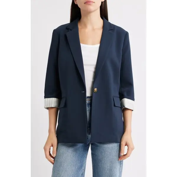 Rag & Bone Jennie Elbow Sleeve Crepe Blazer - Sal