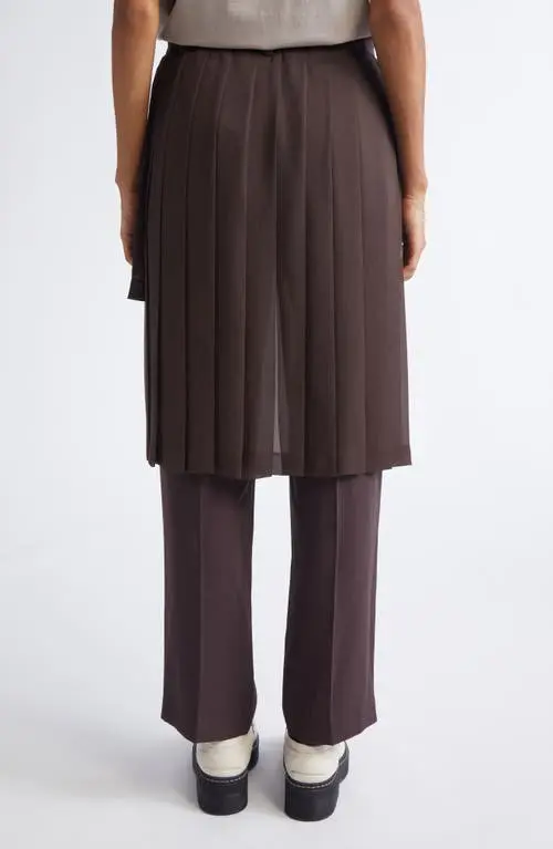 UNDERCOVERISM Pleated Georgette Overlay Straight-leg Trousers