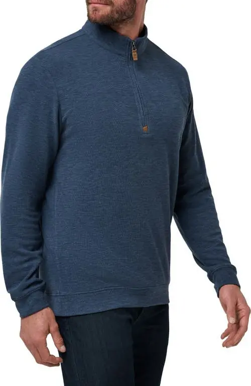 Travis Mathew Cloud Quarter Zip - Heather Navy
