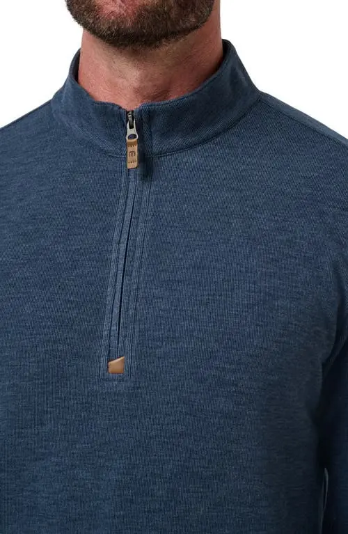 Travis Mathew Cloud Quarter Zip - Heather Navy
