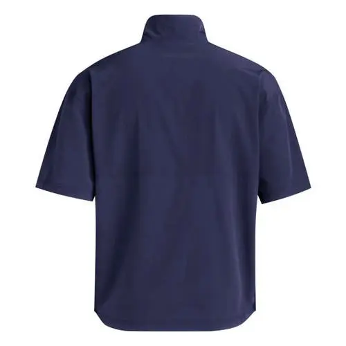 Adidas Georgia Tech Yellow Jackets Woven Quarter-zip Short Sleeve Pullover