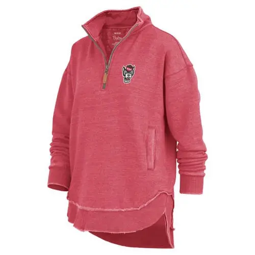 PRESSBOX Nc State Wolfpack Northfork Sojourn Poncho Quarter-zip Sweatshirt
