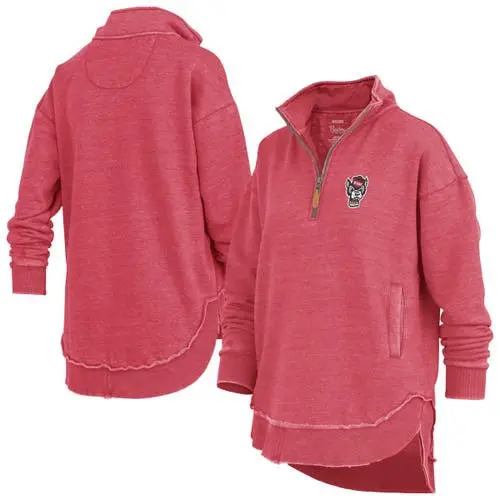 PRESSBOX Nc State Wolfpack Northfork Sojourn Poncho Quarter-zip Sweatshirt