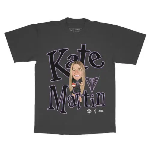 PLAYA SOCIETY Kate Martin Golden State Valkyries Sketch T-shirt - Charcoal