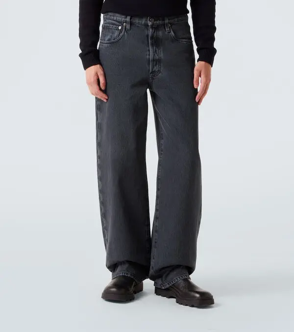 Prada High-rise Wide-leg Jeans - Black