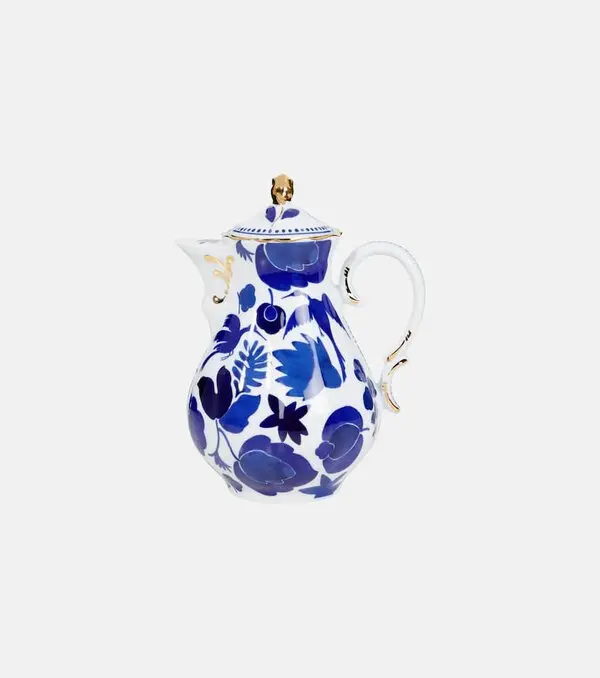 La DoubleJ Wildbird Blu Porcelain Teapot