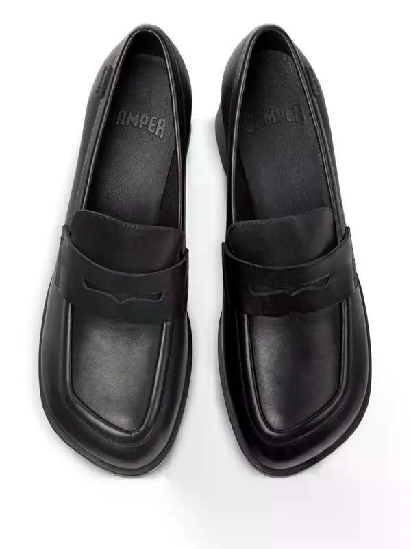 Camper 65mm Kora Leather Loafers - Black