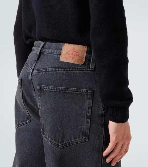 Prada High-rise Wide-leg Jeans