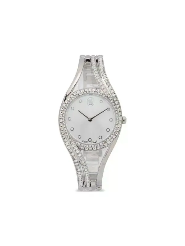 SWAROVSKI Steel Crystal Baguette Watch 32mm - Silver