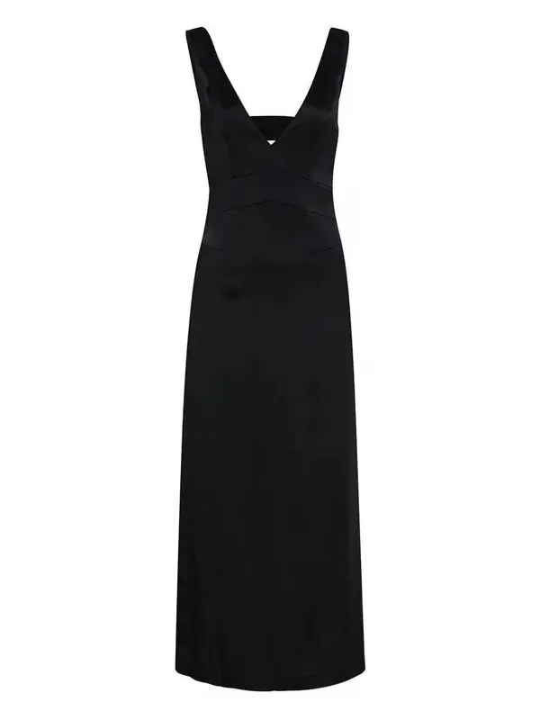 IVY OAK V-neck Open-back Midi Dress