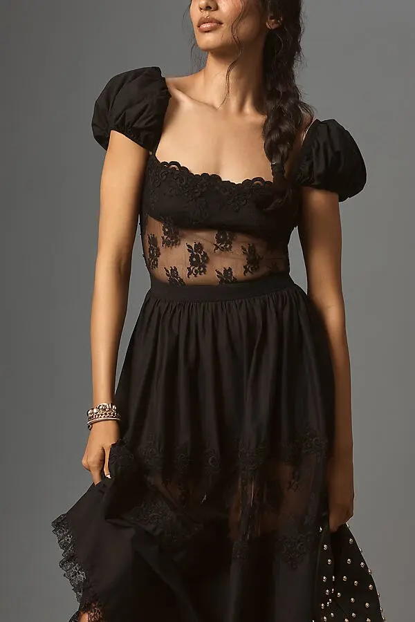 long lace bridesmaid dress Lace Long Sleeves Bridesmaid Dresses Chiffon Floor Length – Lisposa