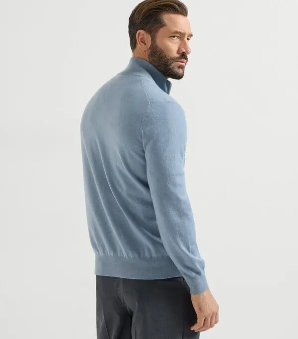 Brunello Cucinelli Cashmere Zip-up Cardigan - Blue
