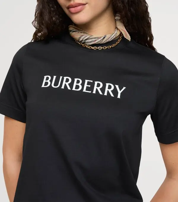 Burberry Cotton Logo T-shirt - Black