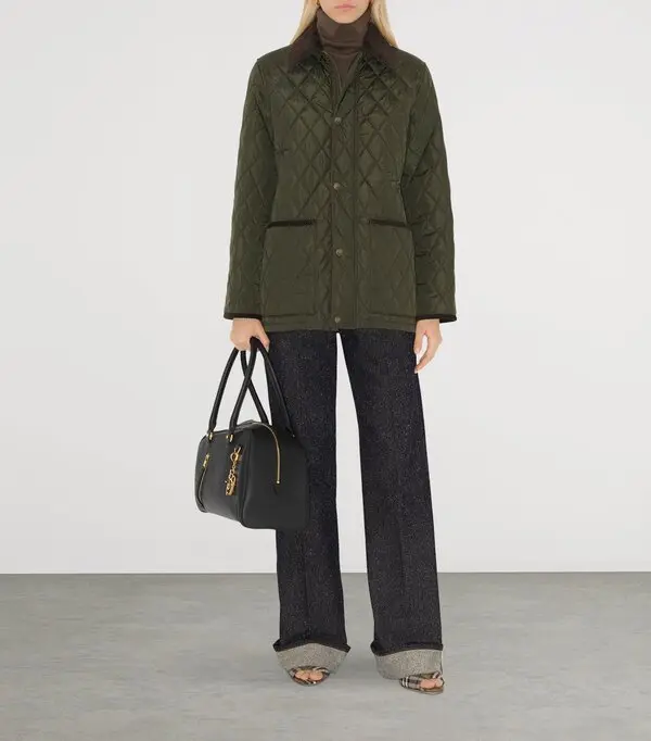 Burberry Quilted Barn Jacket - Grey
