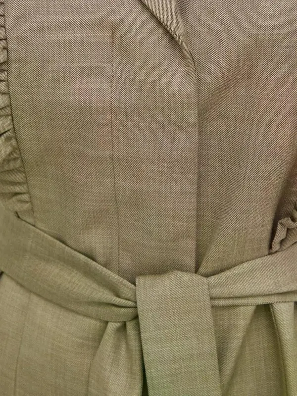 BRUUNS BAZAAR Ruffle-detail Belted Mini Dress