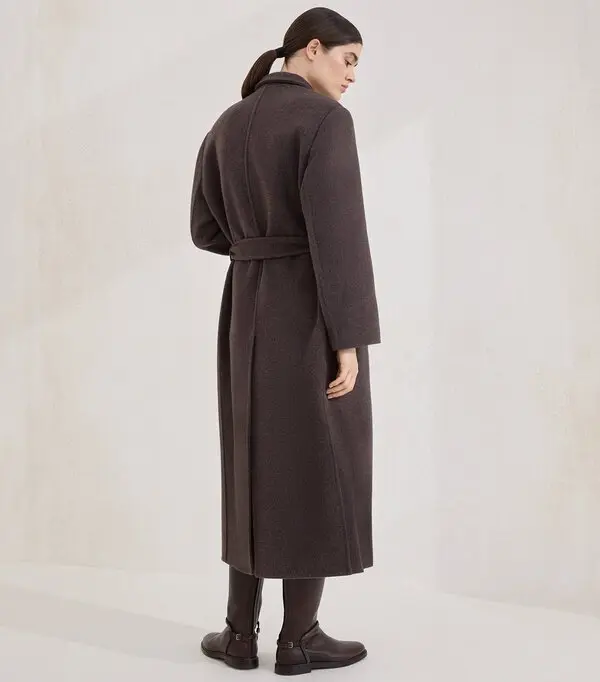 Brunello Cucinelli Virgin Wool-cashmere Belted Trench Coat