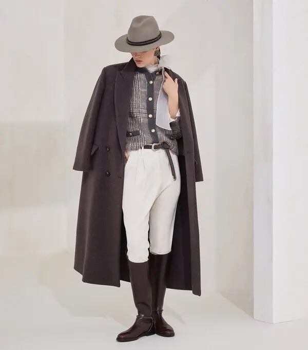 Brunello Cucinelli Virgin Wool-cashmere Belted Trench Coat