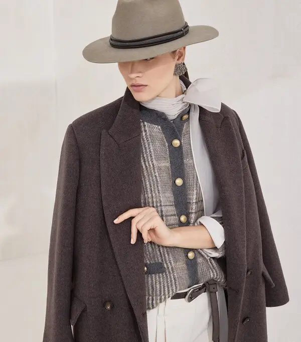 Brunello Cucinelli Virgin Wool-cashmere Belted Trench Coat