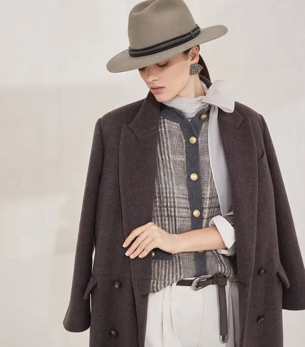 Brunello Cucinelli Virgin Wool-cashmere Belted Trench Coat