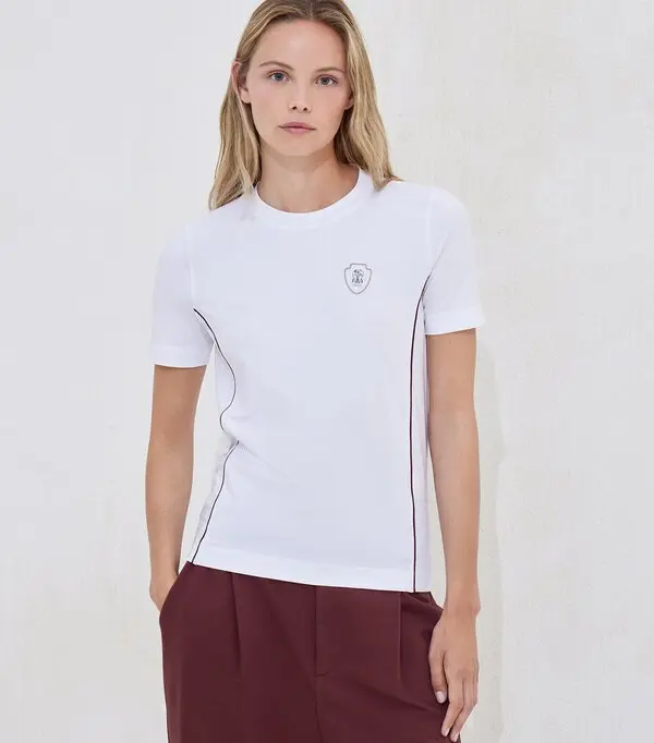 Brunello Cucinelli Techno Jersey Logo T-shirt