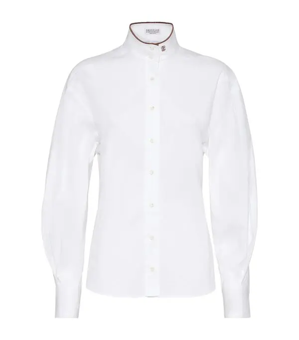 Brunello Cucinelli Cotton-blend Balloon-sleeve Shirt