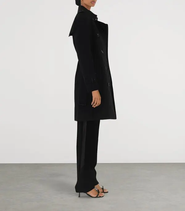 Burberry Cotton Mid-length Chelsea Trench Coat - Black