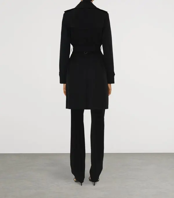 Burberry Cotton Mid-length Chelsea Trench Coat - Black