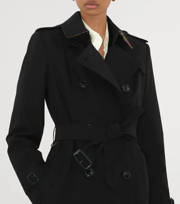 Burberry Cotton Mid-length Chelsea Trench Coat - Black