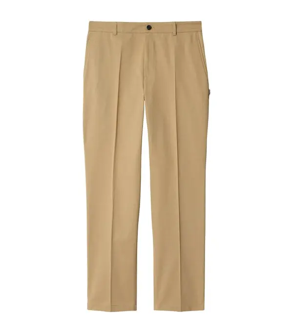 Burberry Cotton Tailored Trousers - Beige