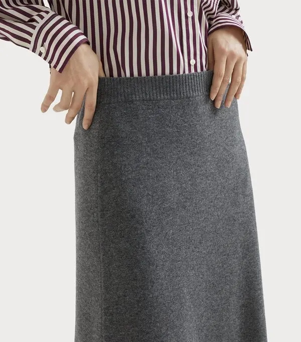 Brunello Cucinelli Cashmere Double-knit Midi Skirt