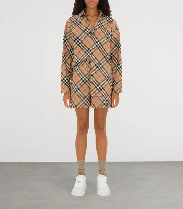 Burberry Cotton Check Relaxed Shirt - Beige