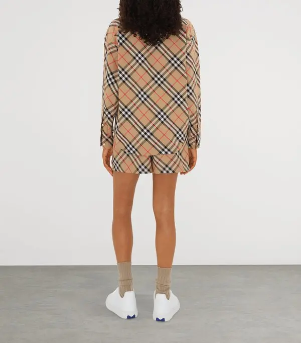 Burberry Cotton Check Relaxed Shirt - Beige