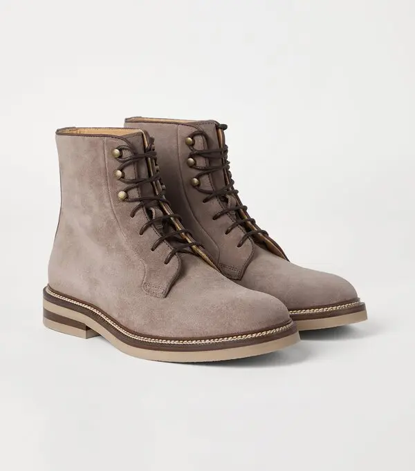 Brunello Cucinelli Suede Ankle Boots