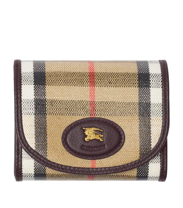 Burberry Check Compact Wallet - Beige