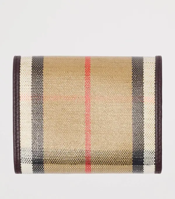 Burberry Check Compact Wallet - Beige