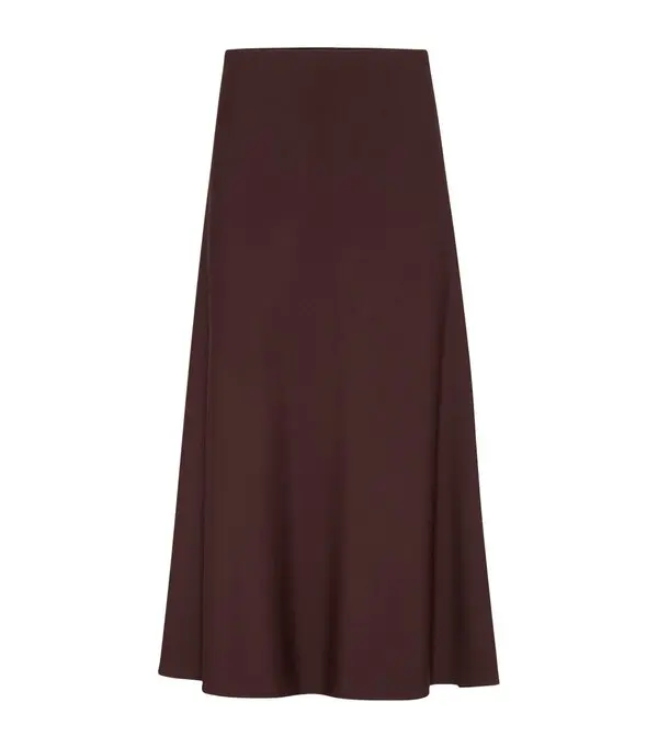 Brunello Cucinelli Virgin Wool-blend Twill Flute Skirt - Red