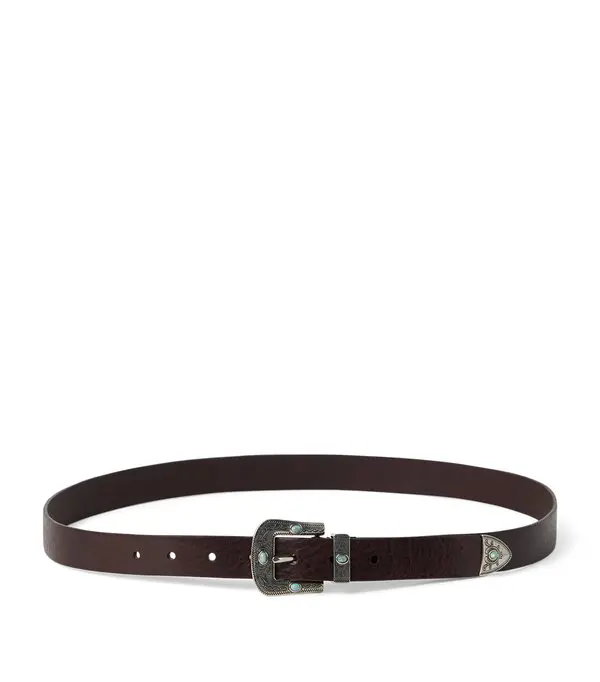 Brunello Cucinelli Calfskin Western Belt - Black