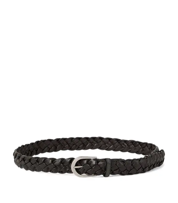Brunello Cucinelli Braided Leather Belt - Brown
