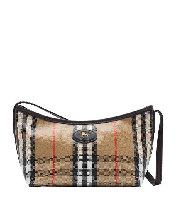 Burberry Mini Check Shoulder Bag - Beige