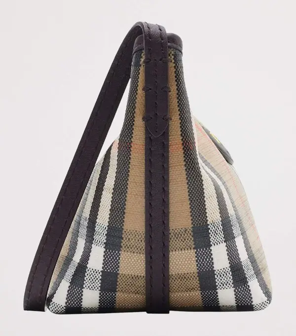 Burberry Mini Check Shoulder Bag - Beige
